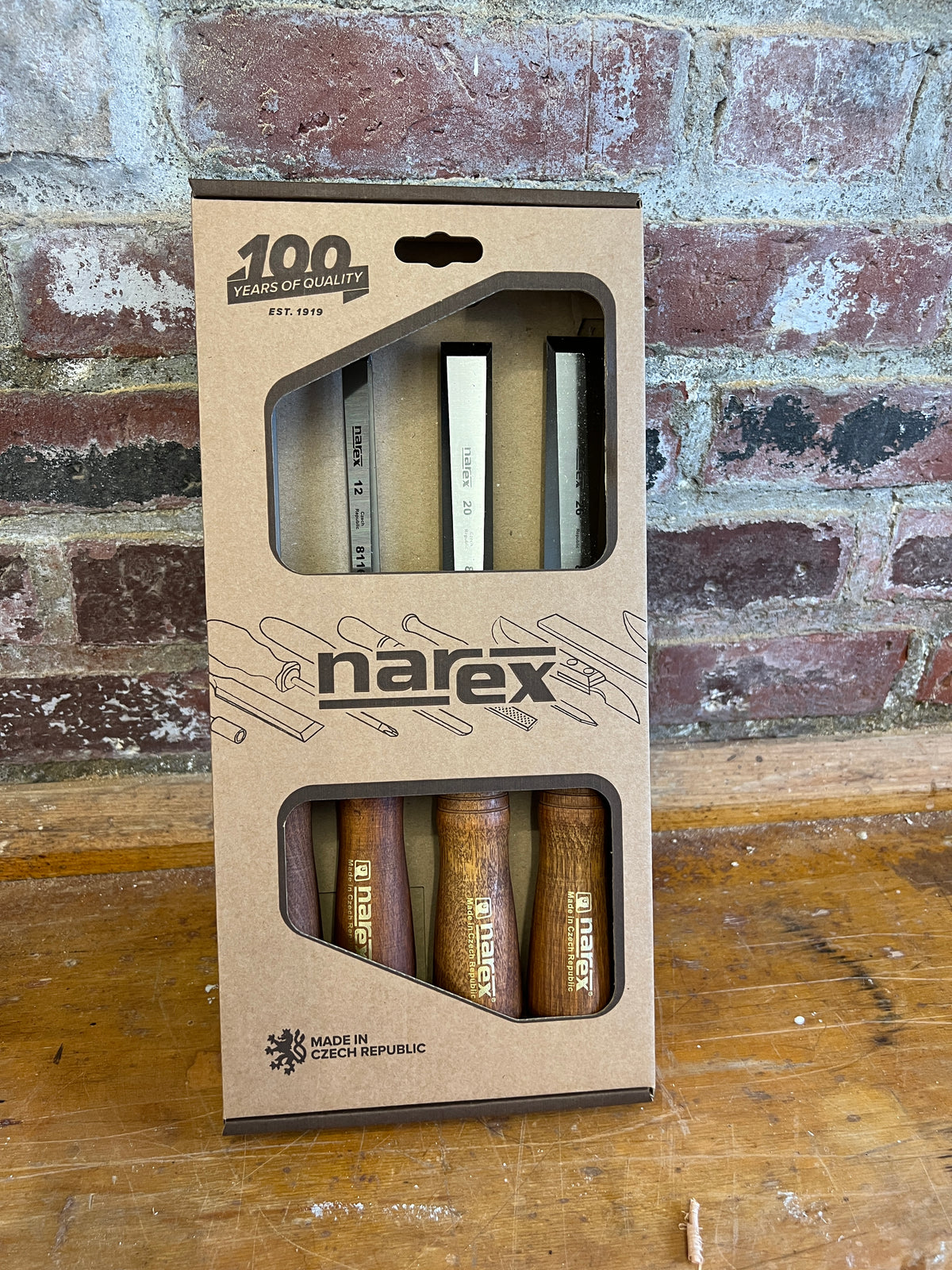 Narex Premium 4pc Bevel Edge Chisel Set Narex Chisels & Woodworking