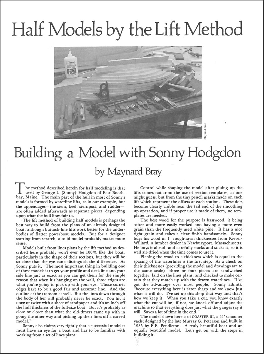 Half Models by the Lift Method